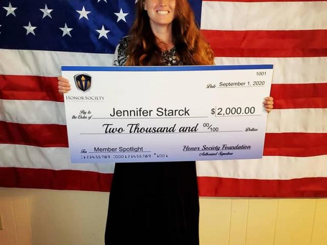 Jennifer Stark, Honor Society Member Spotlight Scholarship Recipient ...